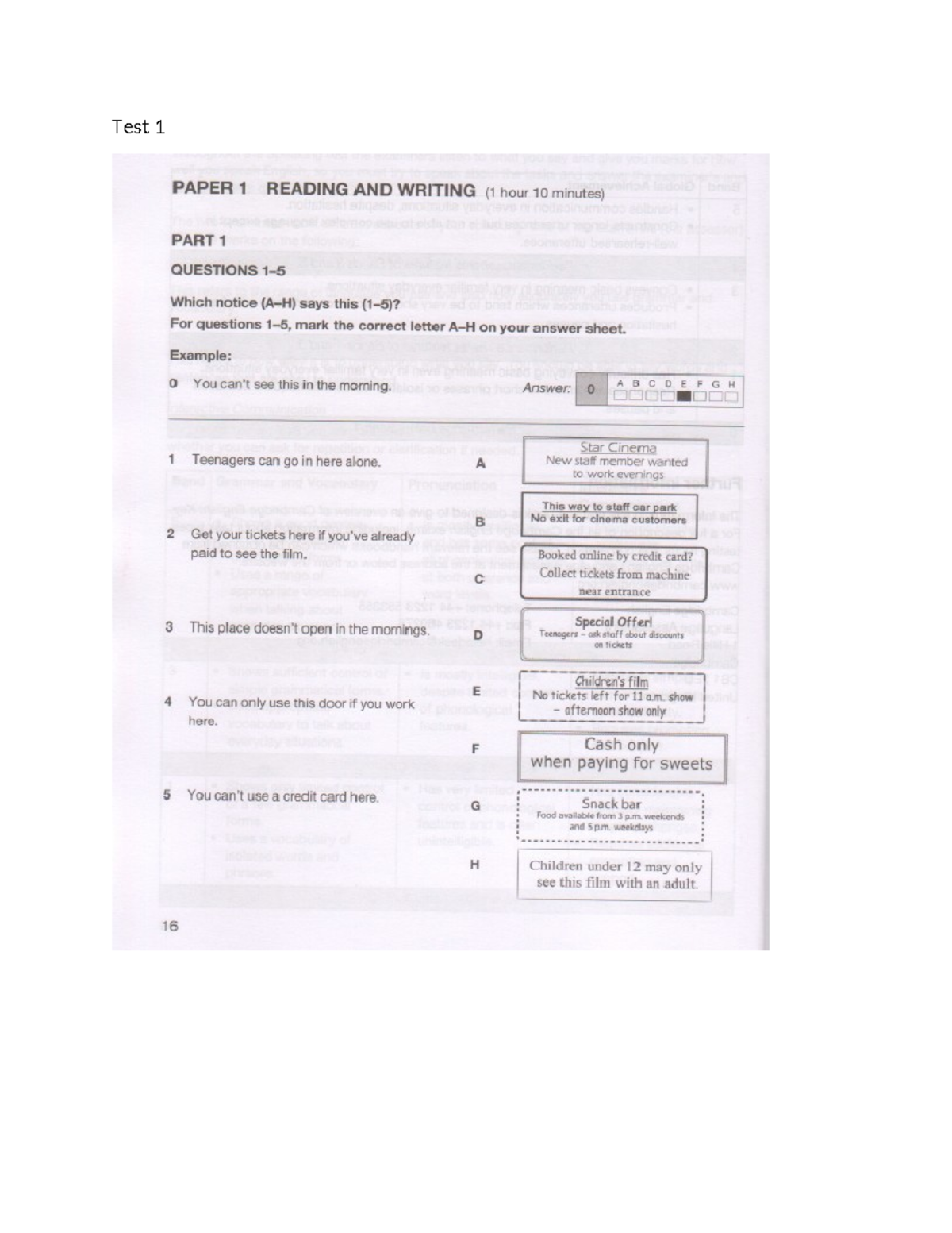Reading Exercises - Test 1 & 2 for Music Students - Studocu