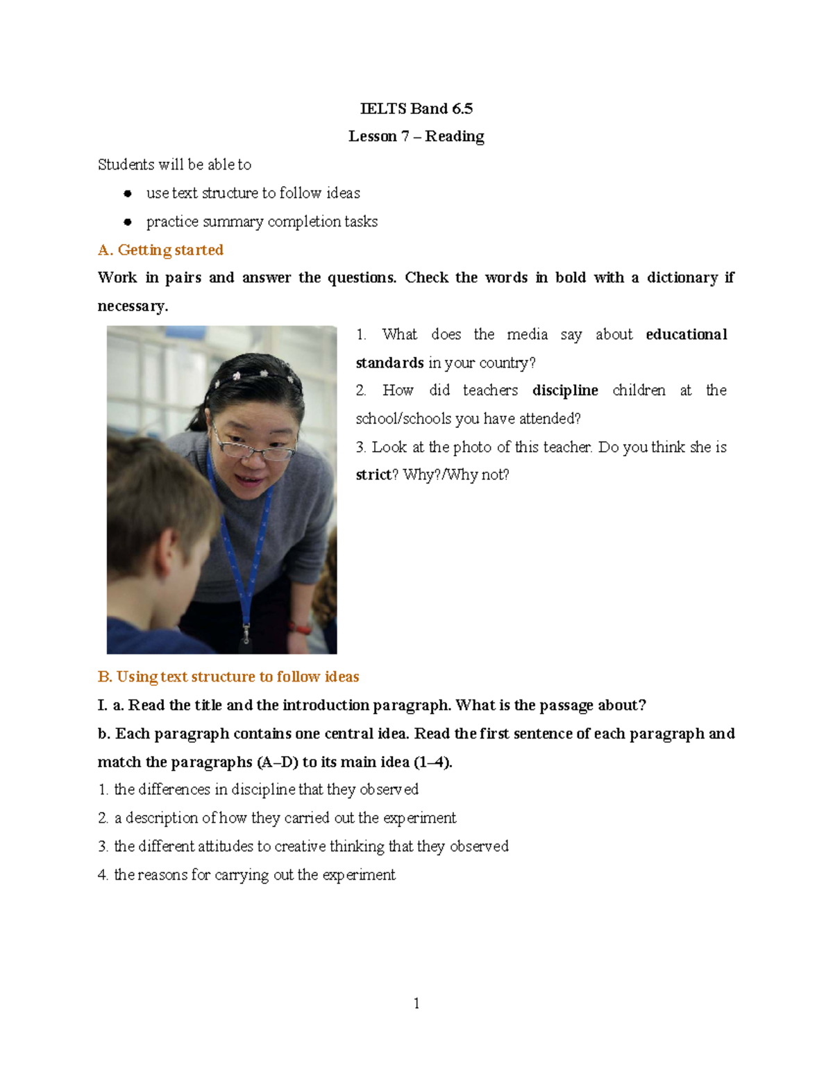 IELTS Band 6.5 Lesson 7: Reading Strategies for Summary Completion ...