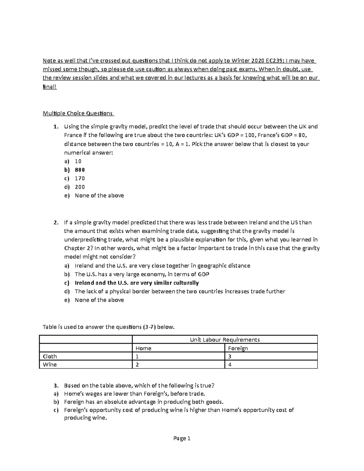 Final Exam EC239 - Winter 2020 Answers and Insights - Studocu