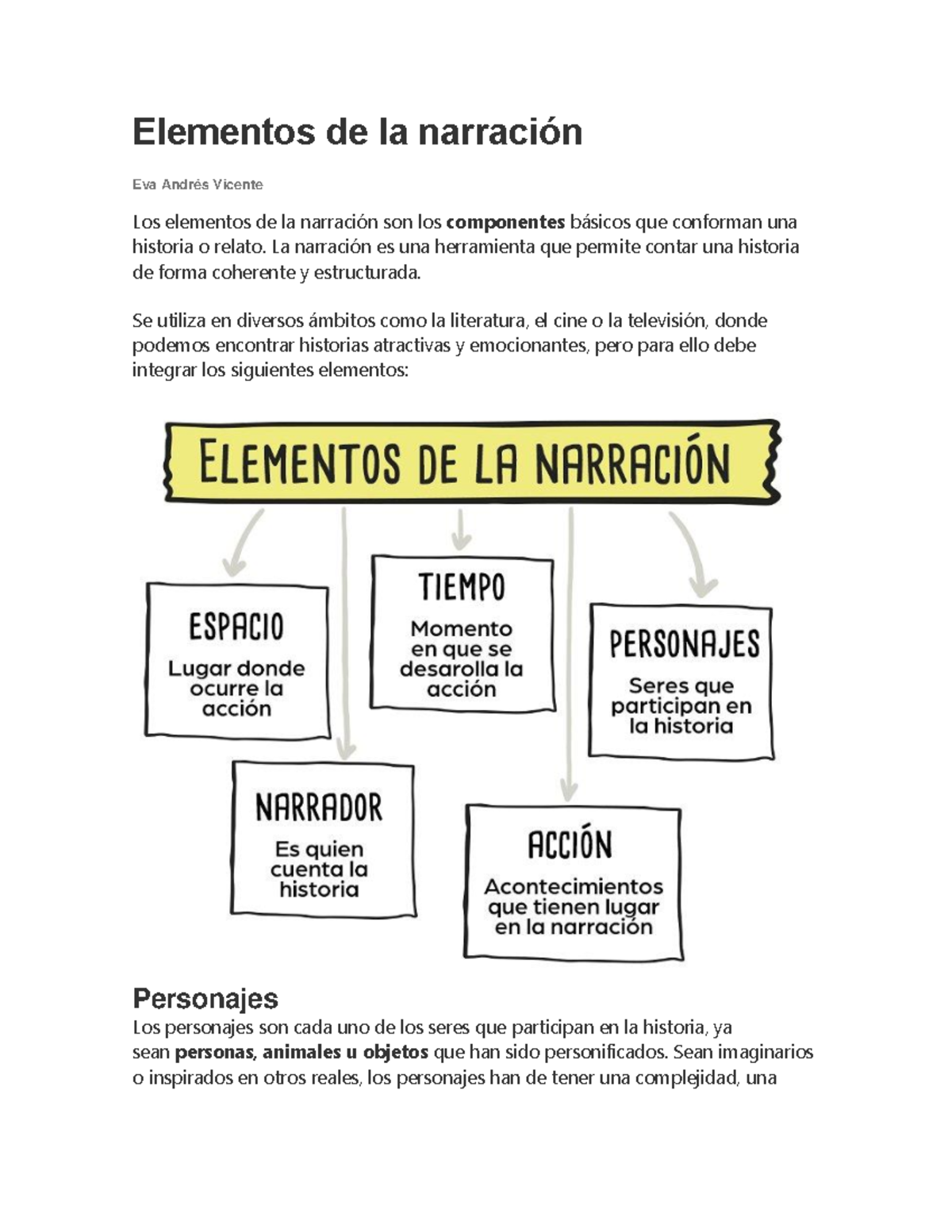 Elementos de la Narración: Análisis y Tipos Esenciales - Studocu