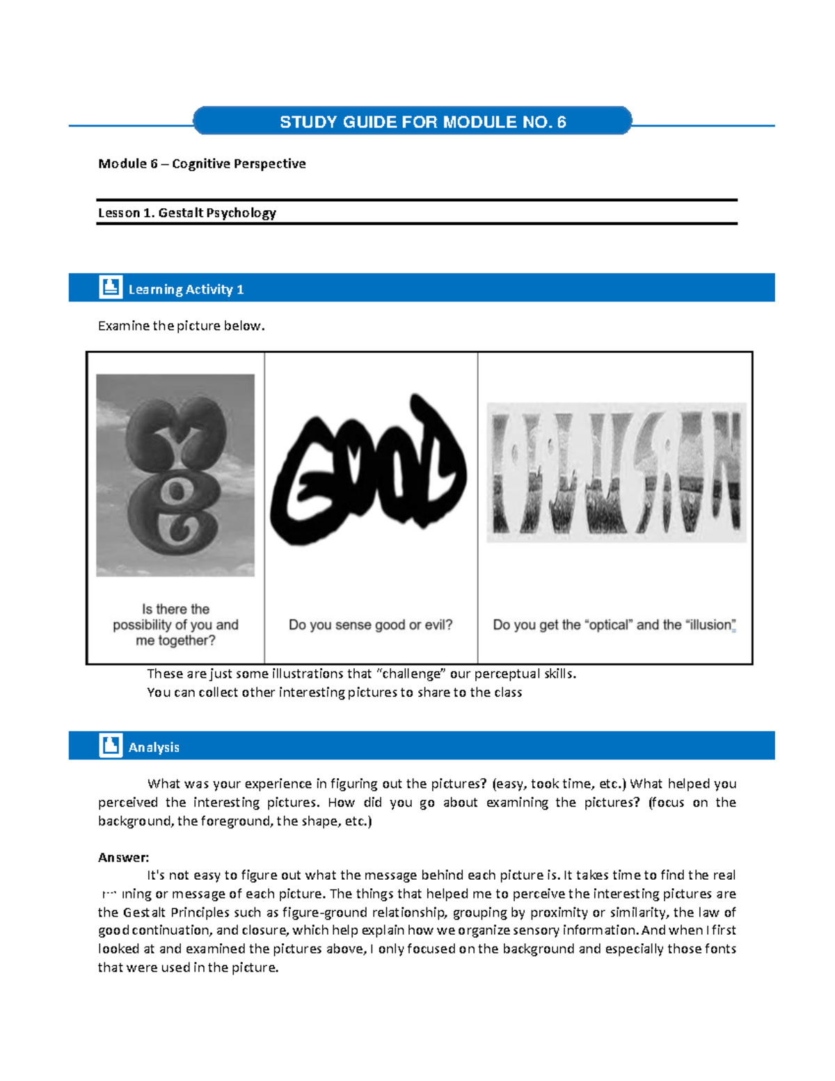 Group-10-Prof Ed 105 SG Module 6 - STUDY GUIDE FOR MODULE NO. 6 Module ...