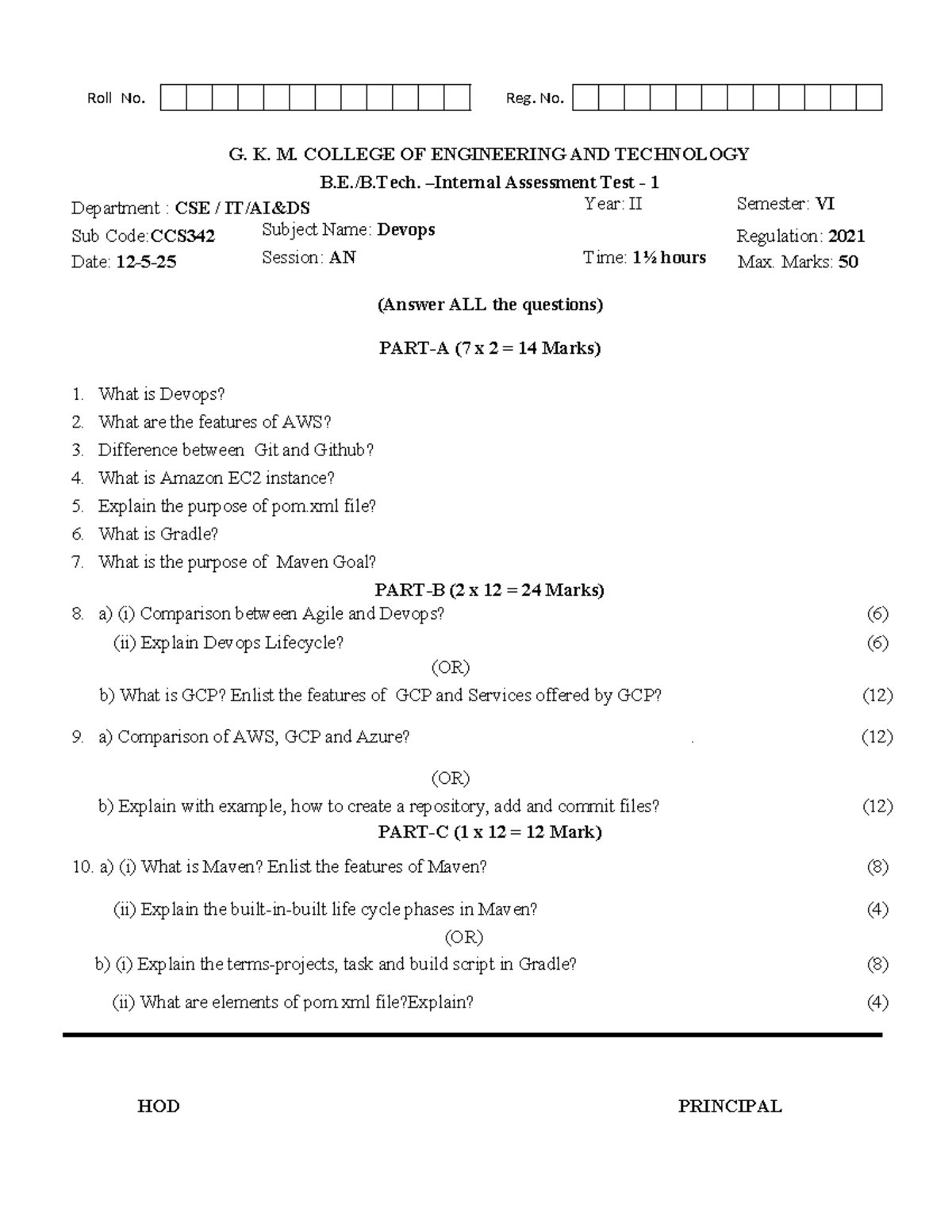 CCS342 - DevOps Assessment Test 1 Notes for II Year CSE - Studocu