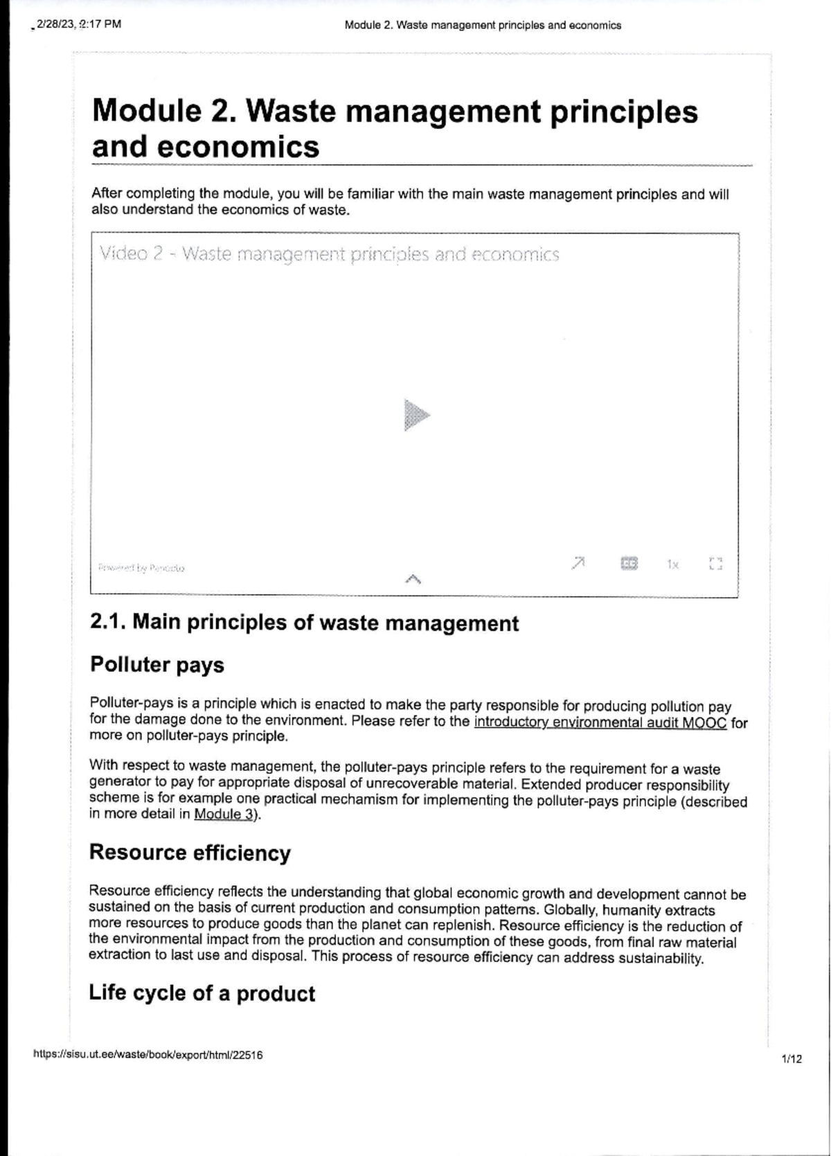 4 Module-2 - Lecture Notes - 2:17 PM Module 2. Waste management ...