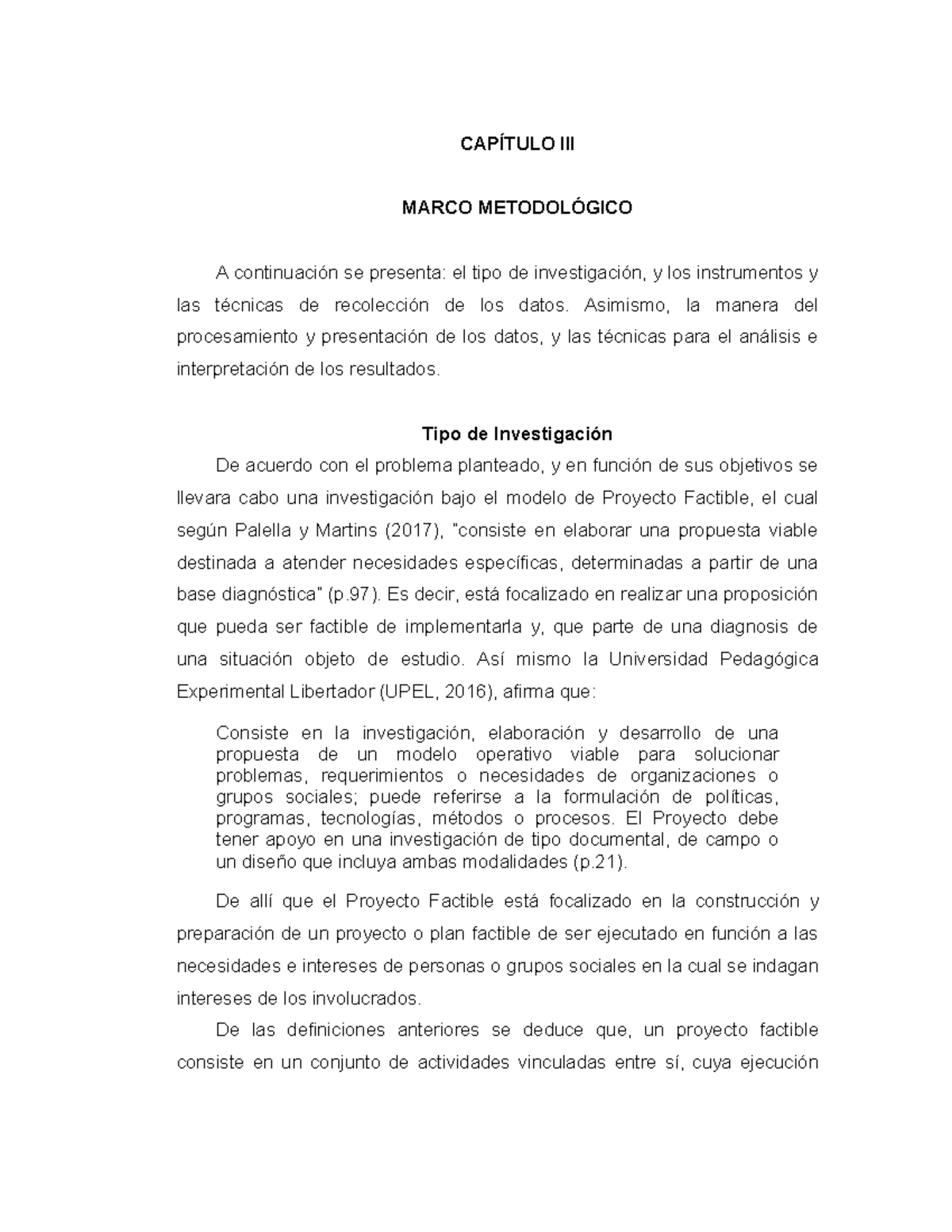 Capítulo III JAS - proyecto factible - CAPÍTULO III MARCO METODOLÓGICO ...