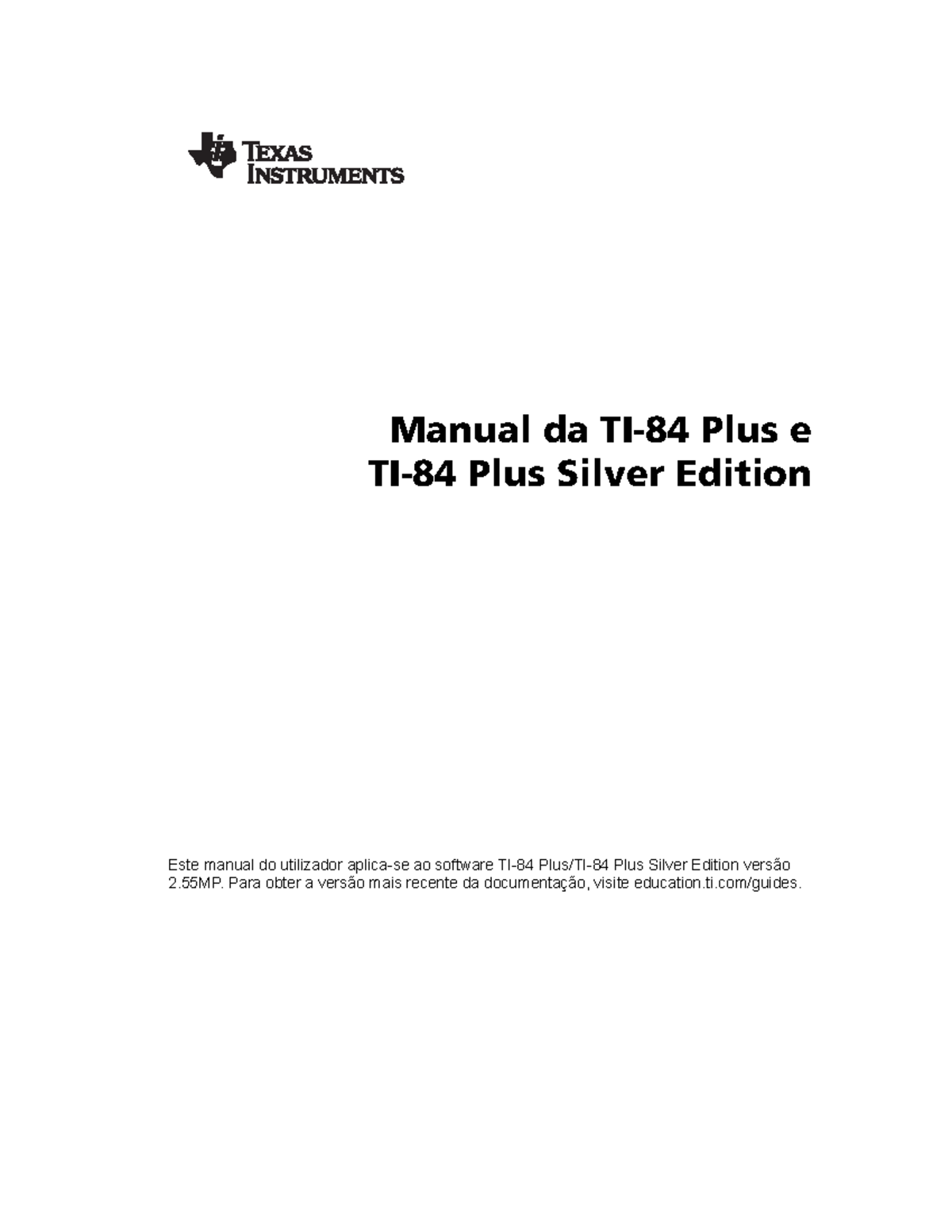Manual-TI-84 - Capítulo 1: Utilização da TI-84 Plus Silver Edition ...