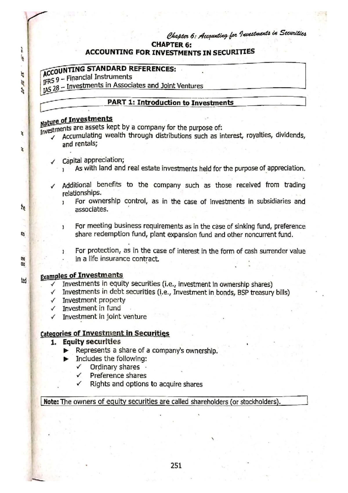 Accounting for Investments in Securities: Chapter 6 (PO2 AX G8) - Studocu