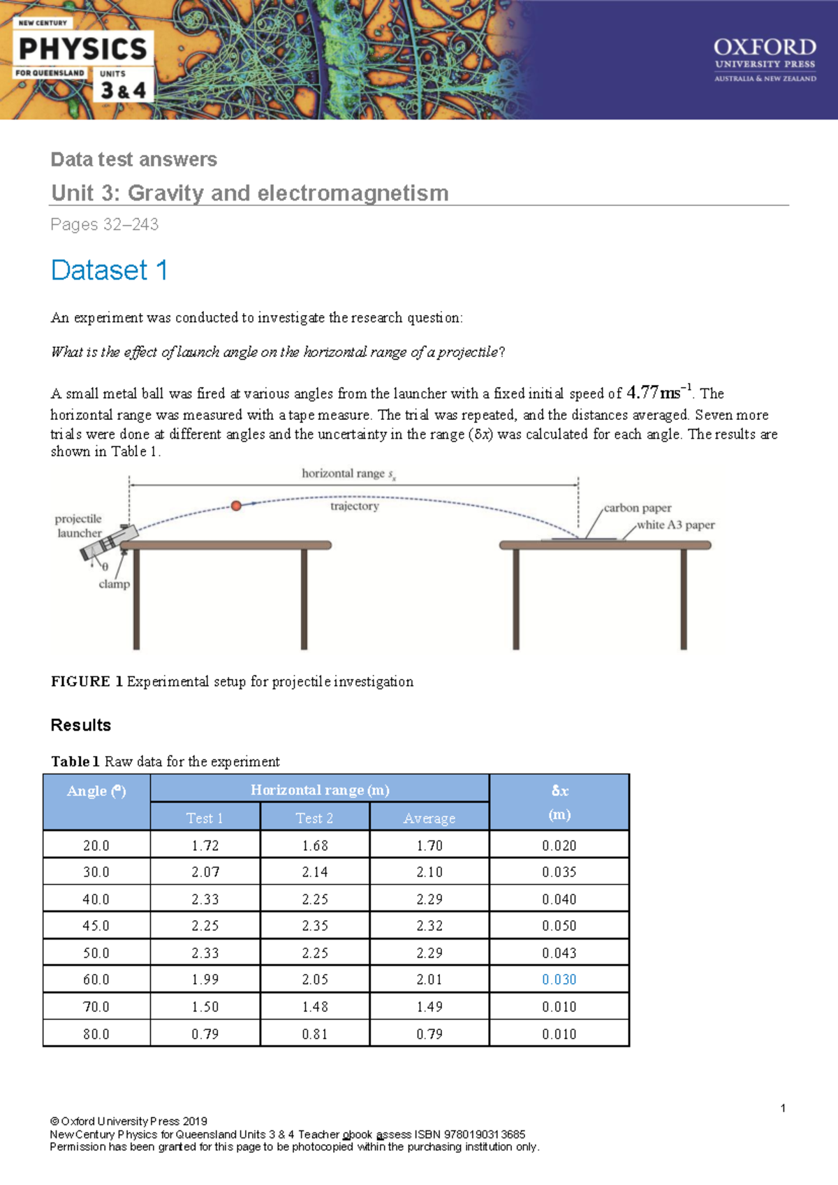 Physics Practice Data Test 2 Solutions: Gravity & Electromagnetism ...