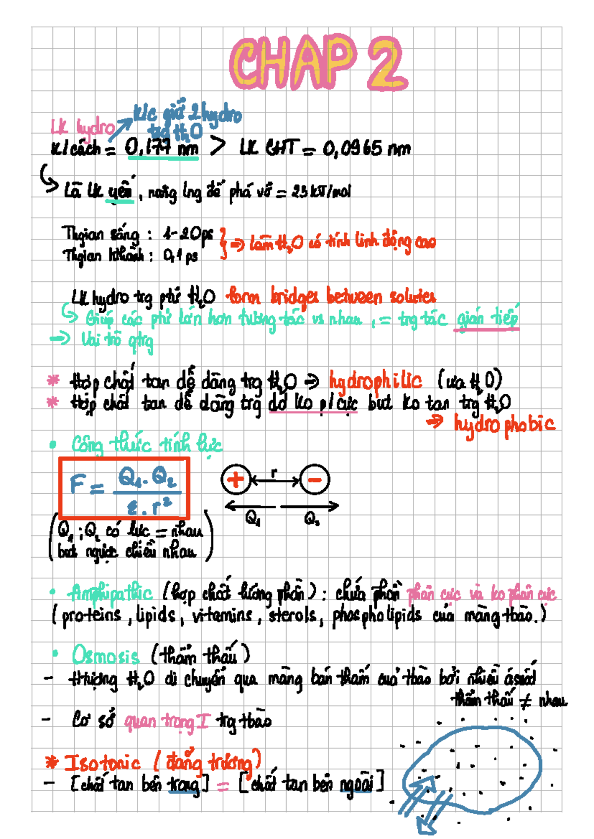 CHAP 2: Hydro Properties and Osmosis in Aqueous Solutions - Studocu
