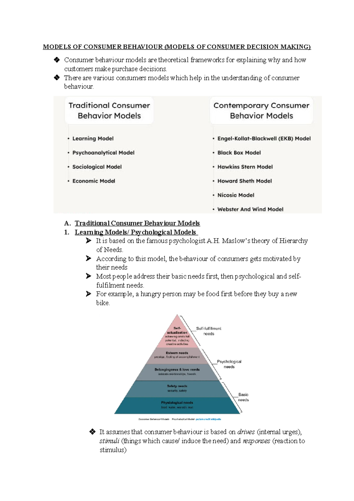 Models of Consumer Behaviour (CB): Understanding Decision-Making ...