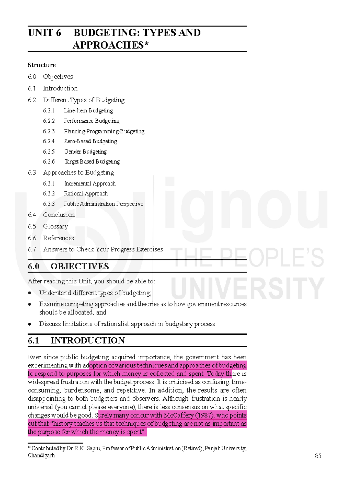 Unit 6: Types of Budgeting and Approaches in Public Administration ...