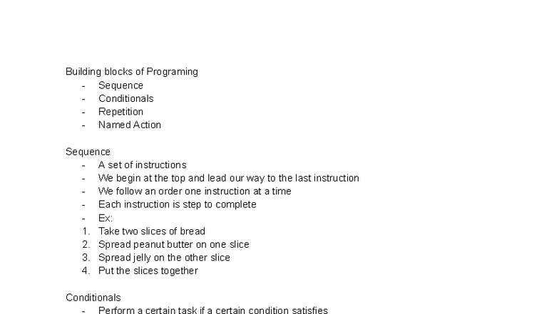 Intro to Programming - Notes for Test 1 (CS101) - Studocu
