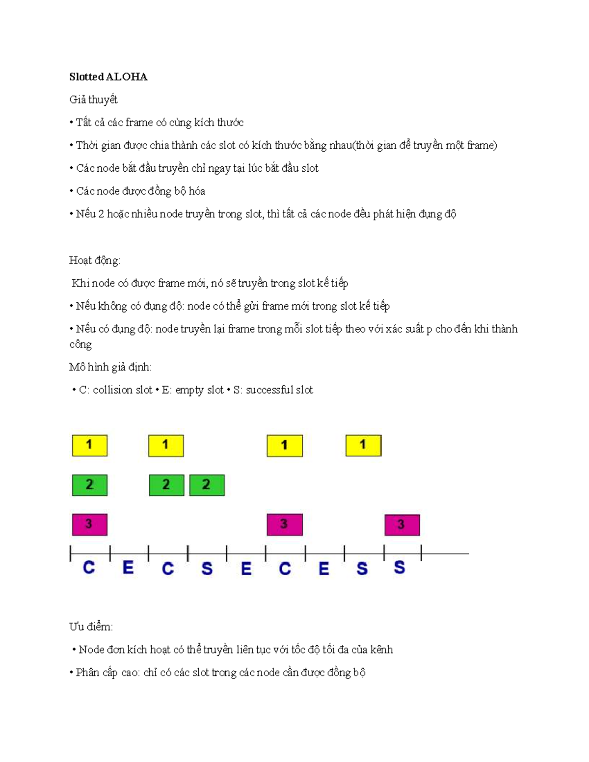So sánh Slotted ALOHA và ALOHA trong Mạng CMDA - Studocu