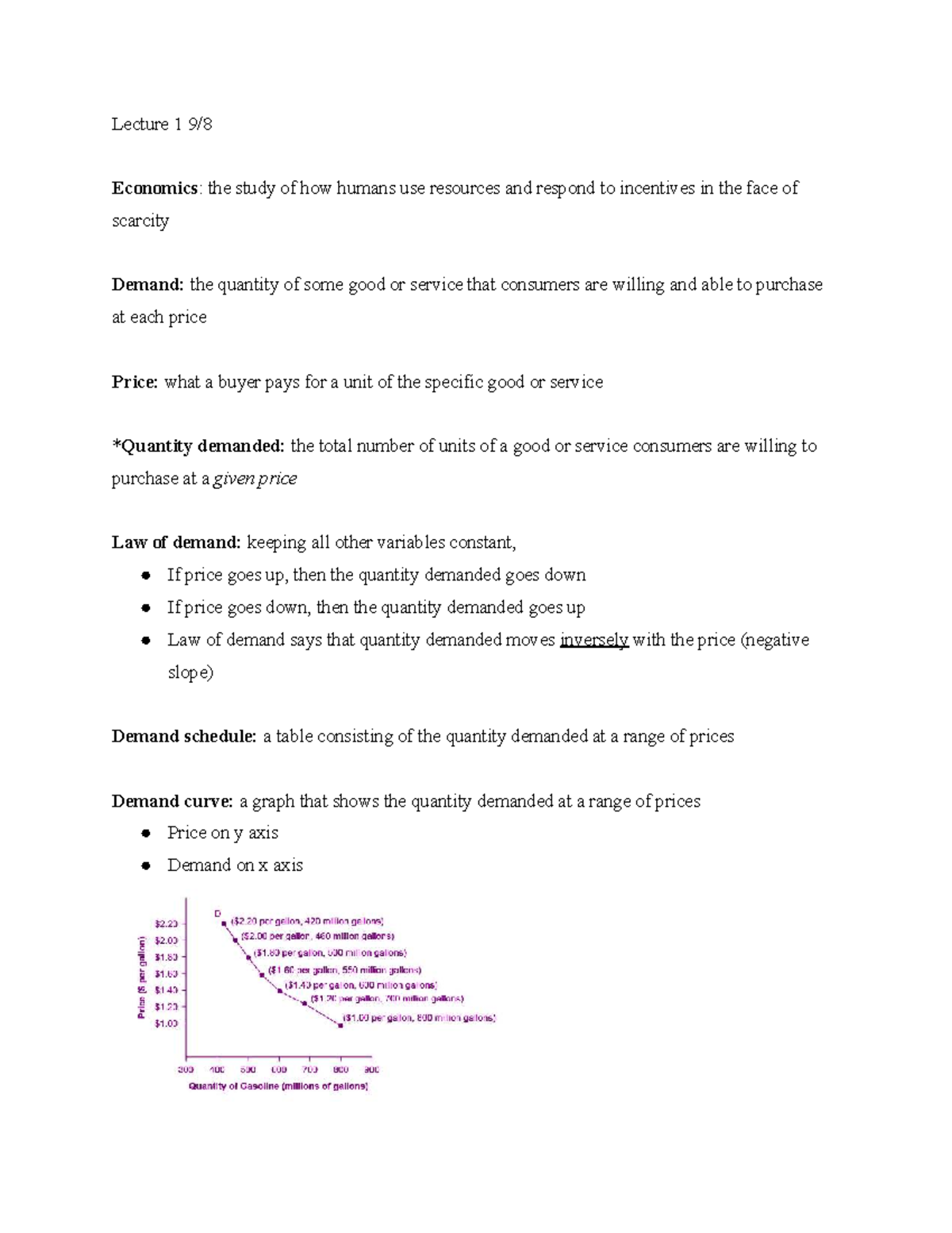 Macroeconomics Demand Supply And Equilibrium Concepts Notes Studocu