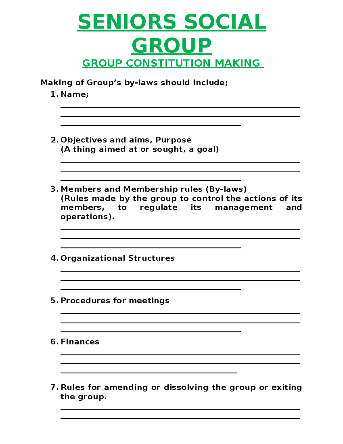 Seniors Social GROU1 - jjjjj - SENIORS SOCIAL GROUP GROUP CONSTITUTION ...