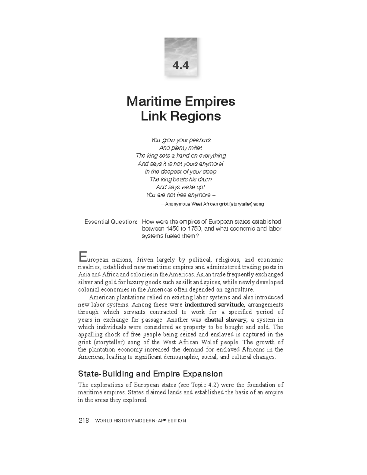 Maritime Empires and Labor Systems from 1450 to 1750: AP World History ...