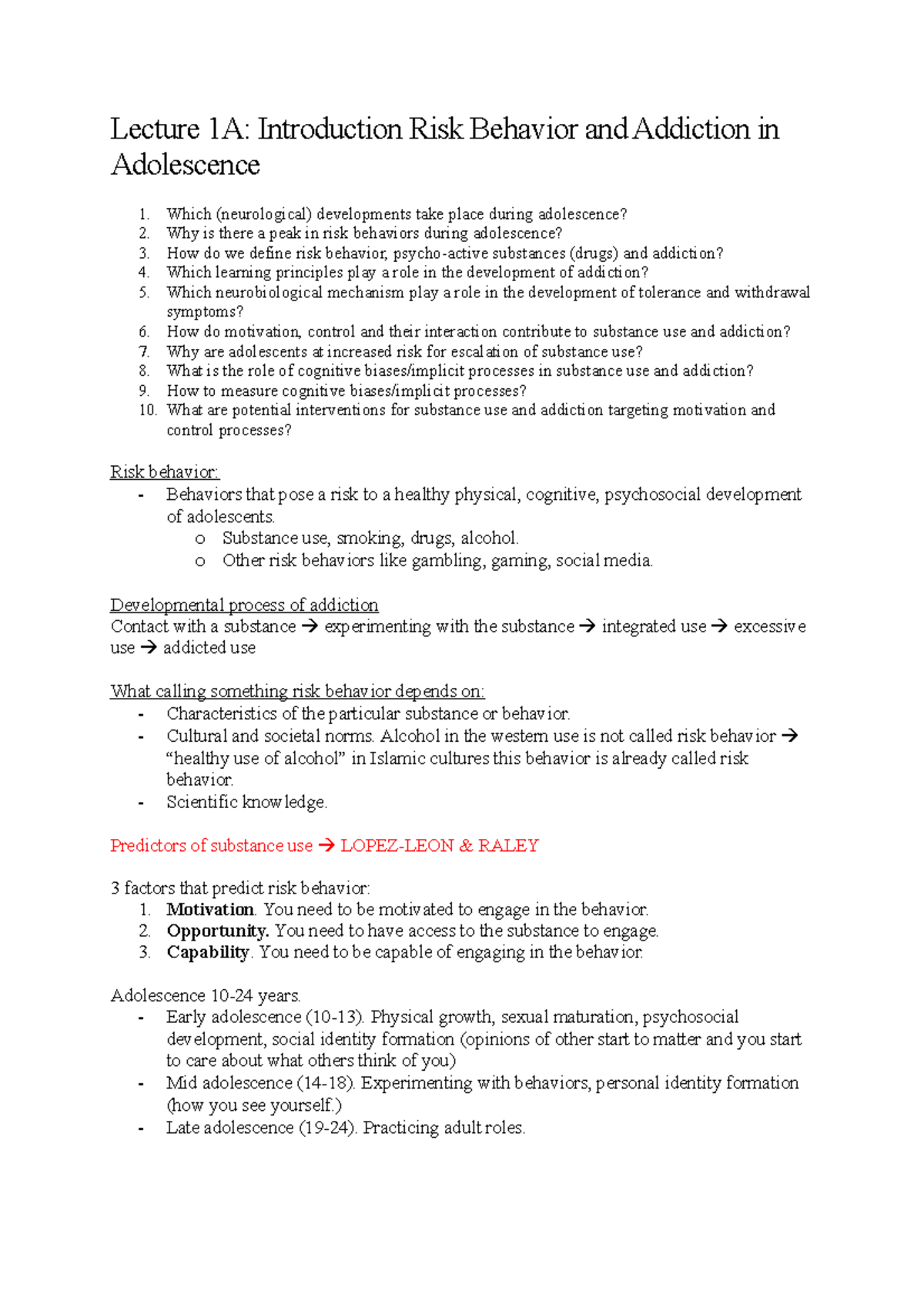 **Adolescent Risk Behavior & Addiction: Insights from Neurodevelopment ...