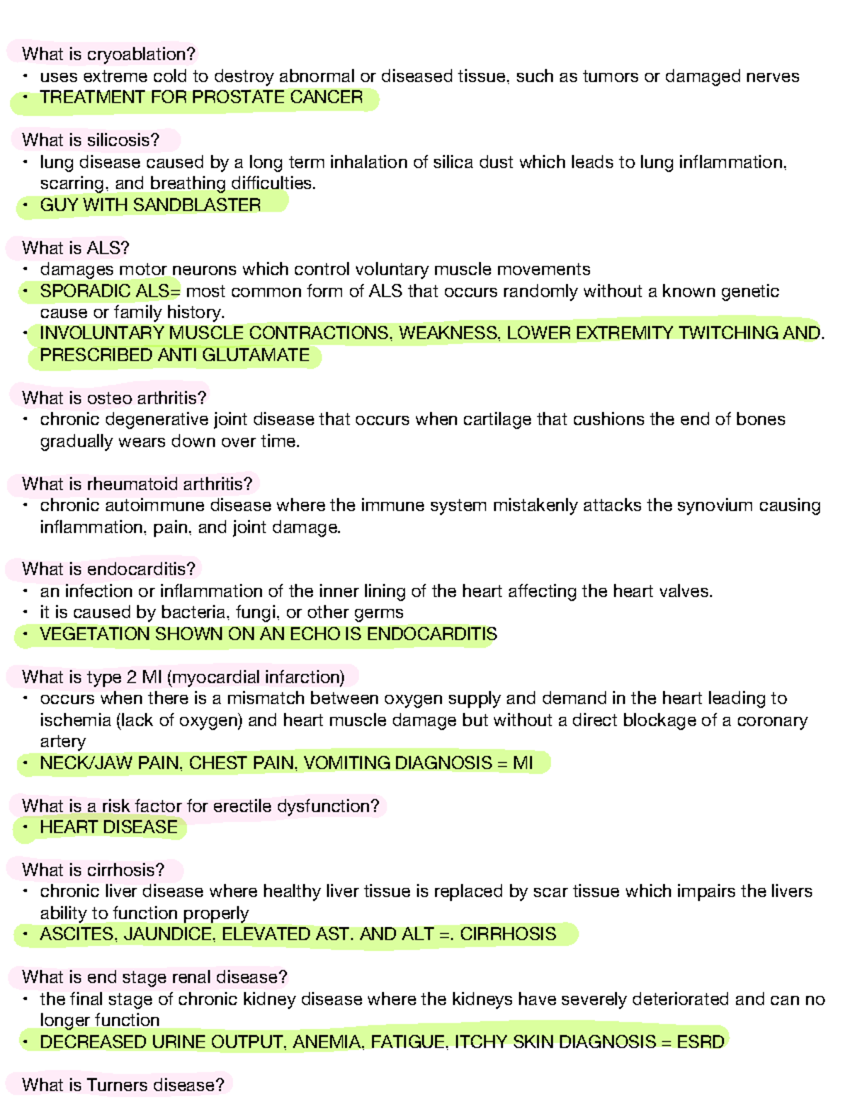 Pathophysiology Study Guide: Key Concepts and Conditions - Studocu