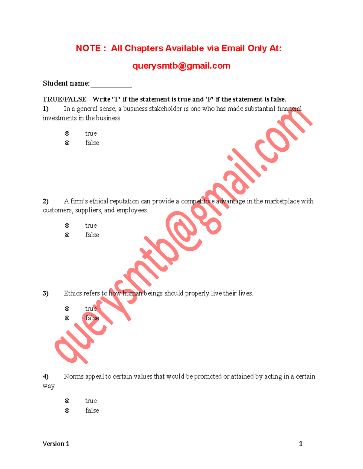 Solutions and Test Bank For Business Ethics, Decision Making for ...