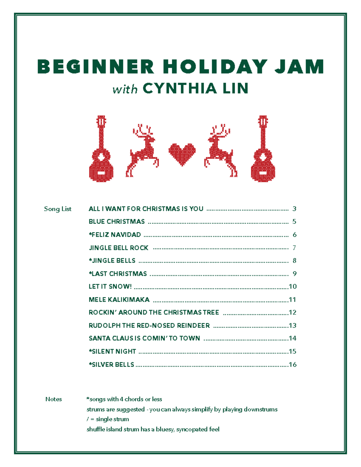 Cynthia Lin-Beginner Holiday Songbook-2020 Update - BEGINNER HOLIDAY ...