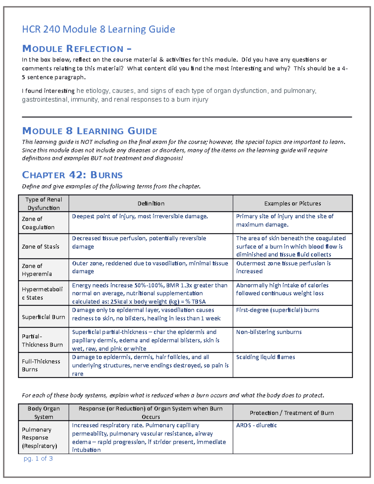 Module 8 Learning Guide - MODULE REFLECTION – In the box below, reflect ...