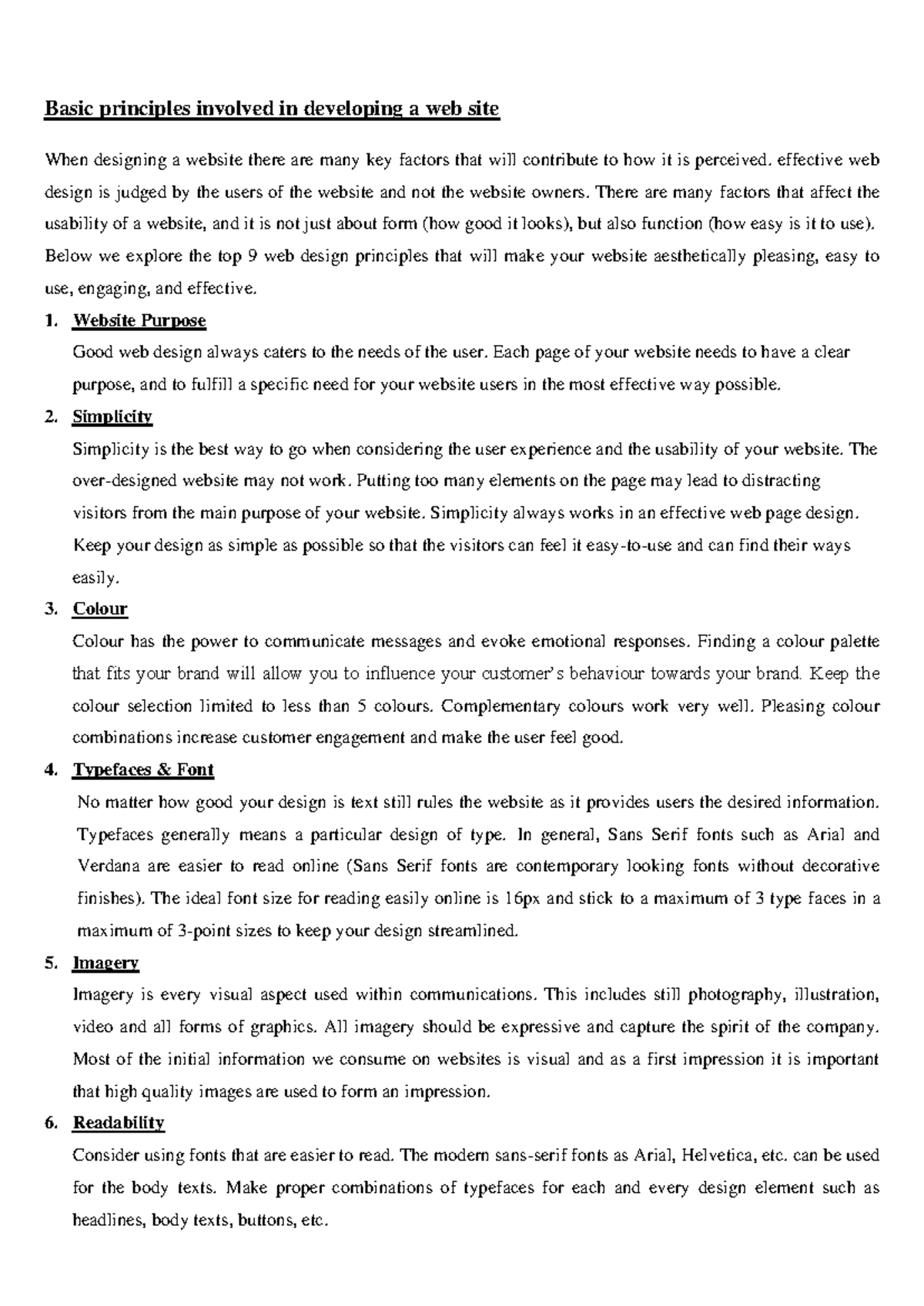 Web Design Principles & Planning Process: Key Concepts - Studocu