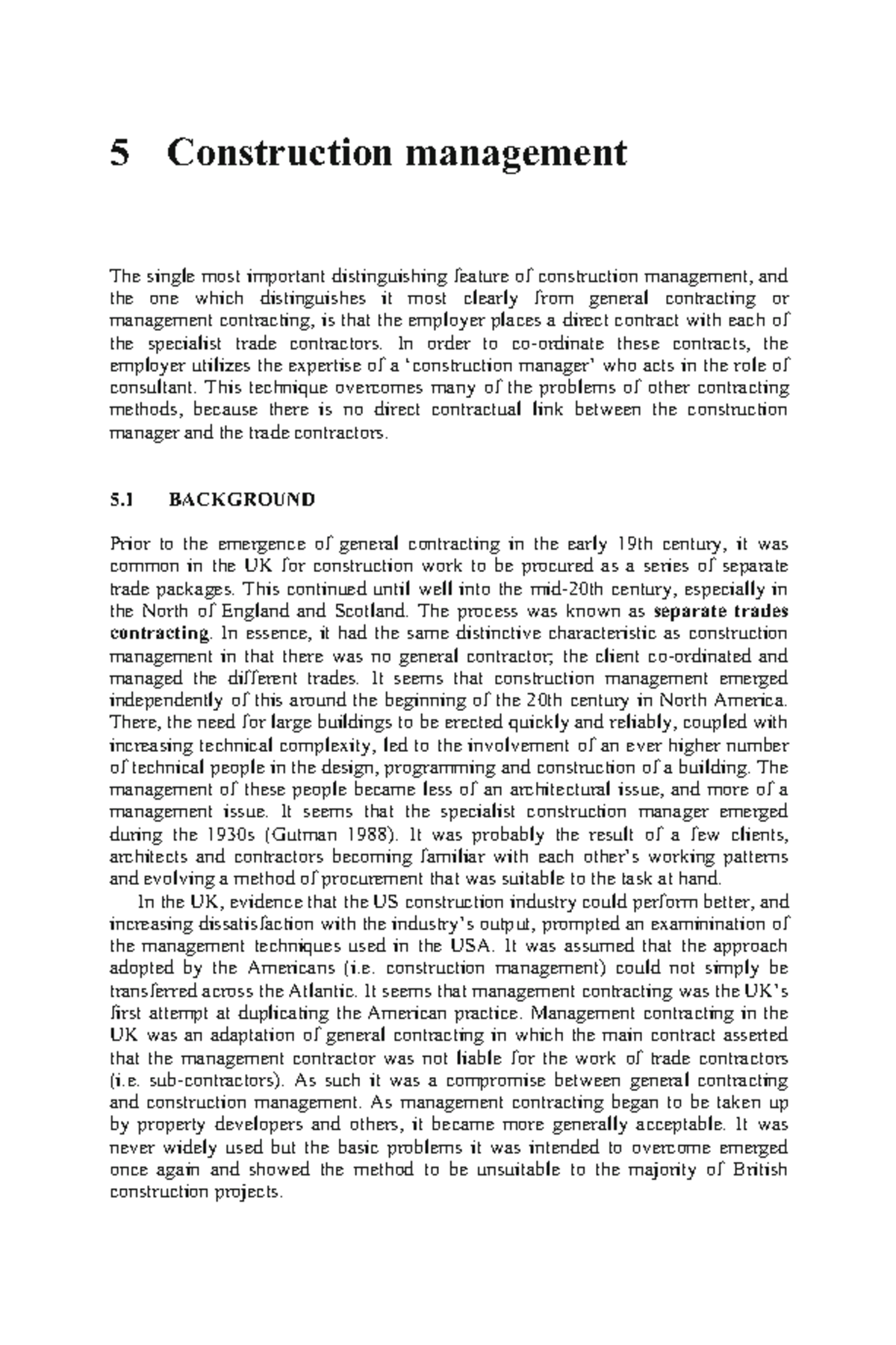 Chapter 5 - Construction Management Overview (CM 101) Lecture Notes ...