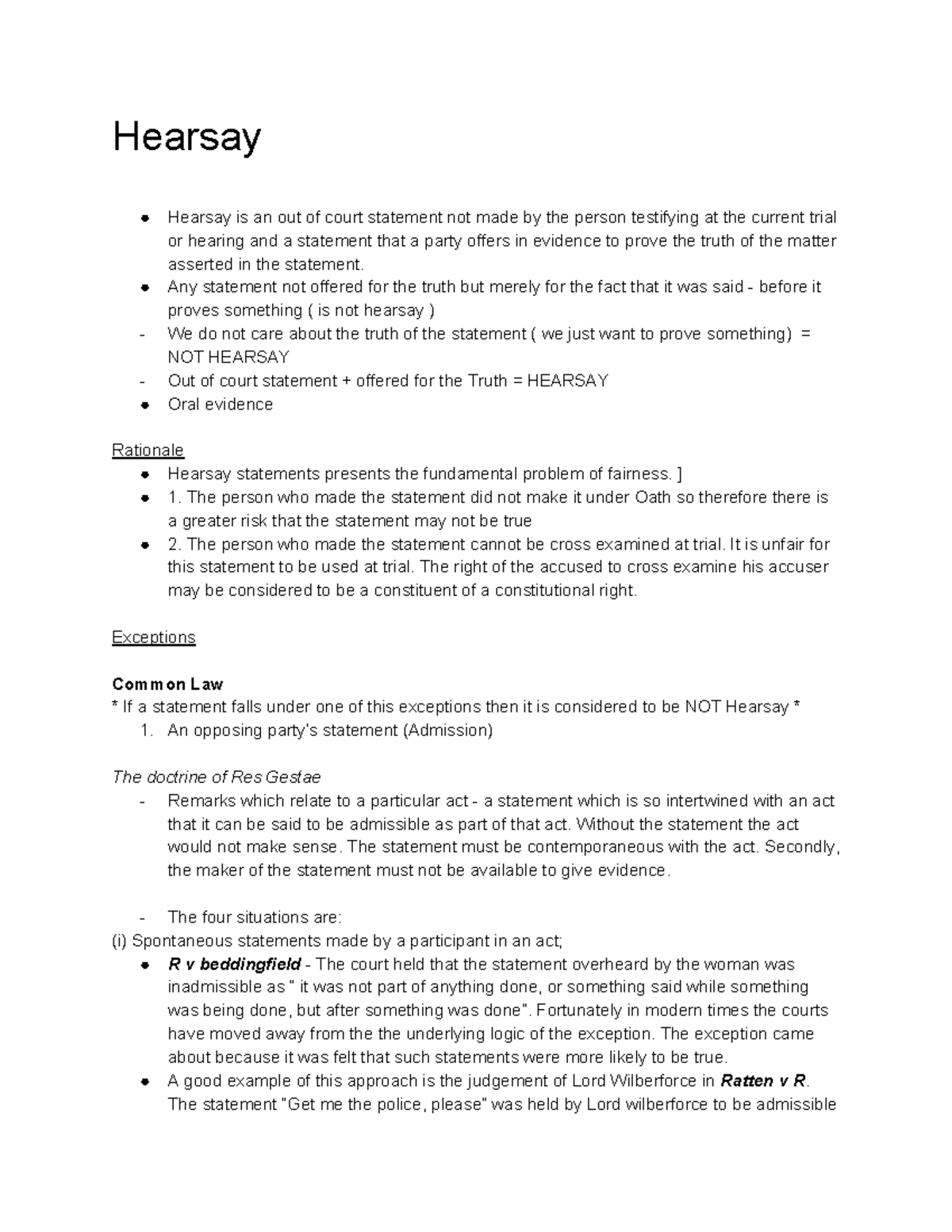 Hearsay Rule Explained: Key Aspects and Exceptions in Law of Evidence ...