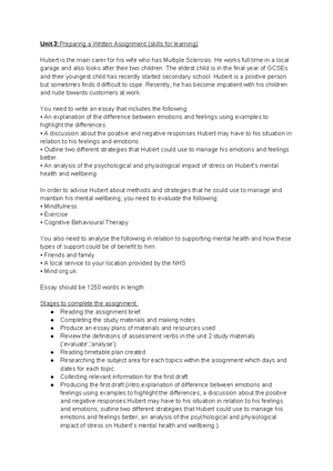 Assignment 3 - Using the timetable approach to assignment planning, you ...