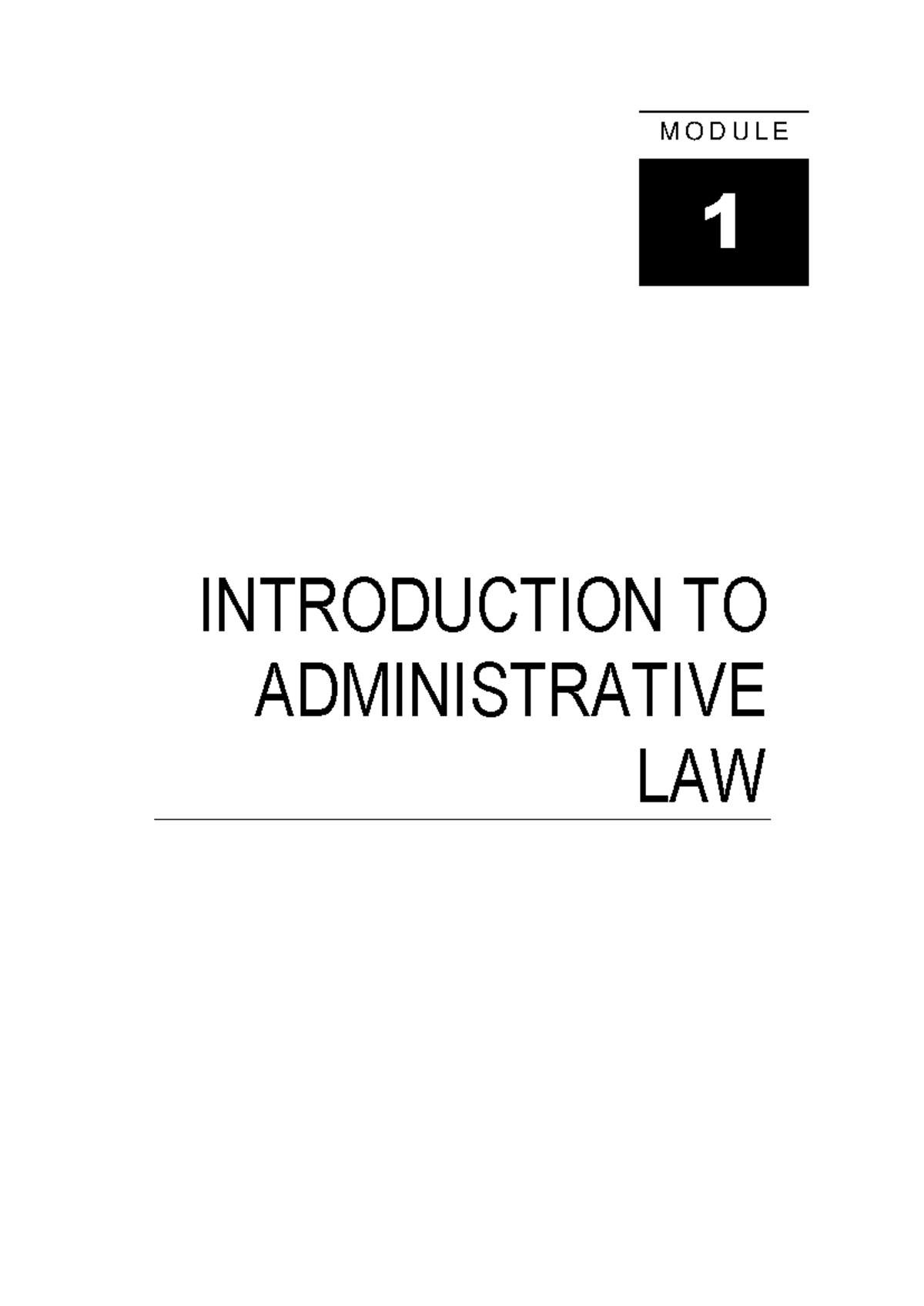 M1 - Administrative Law: Introduction & Key Concepts Notes - Studocu