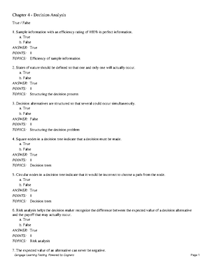[Solved] The management of Brinkley Corporation is interested in using - Quantitative Methods ...