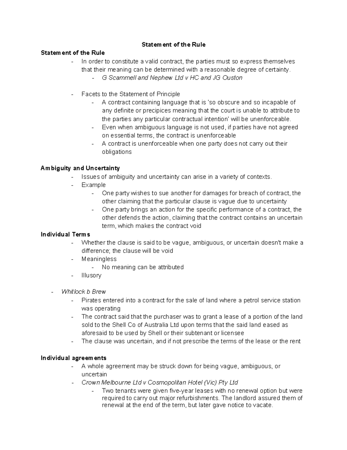 Contracts 1 Week 4: Understanding Ambiguity and Intention in Agreements ...