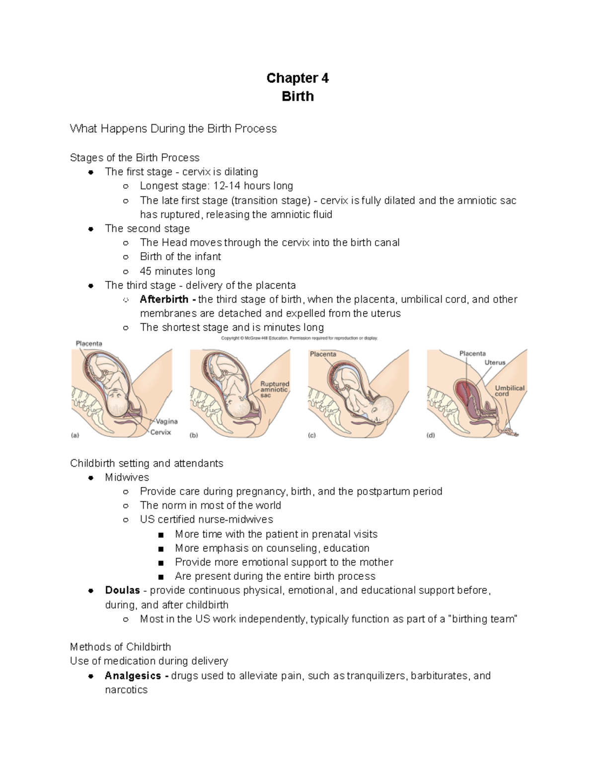 Child Development: Chapter 4 - The Birth Process and Postpartum Care ...
