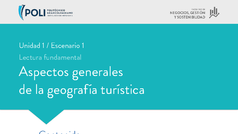 Unidad 1: Aspectos Generales de la Geografía Turística - POLITÉCNICO ...