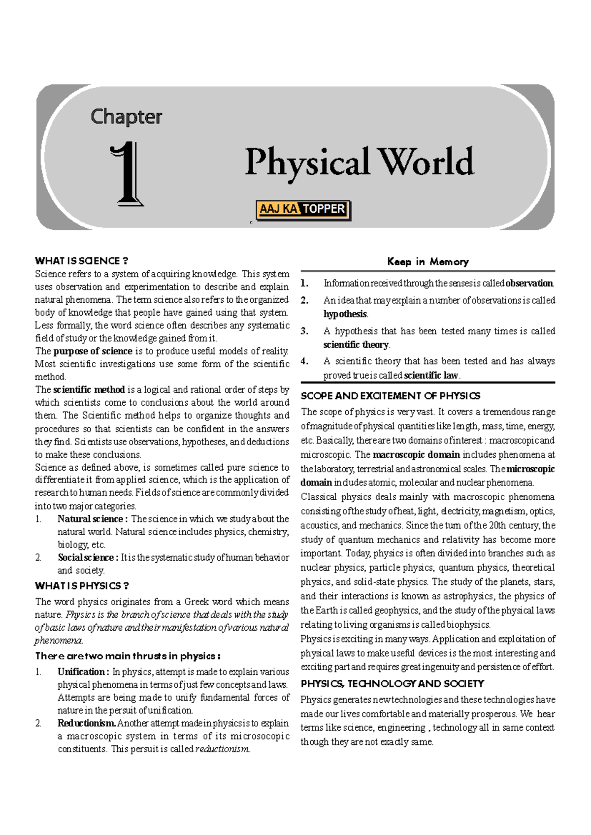 Chapter 1: Understanding the Physical World and Physics Principles ...