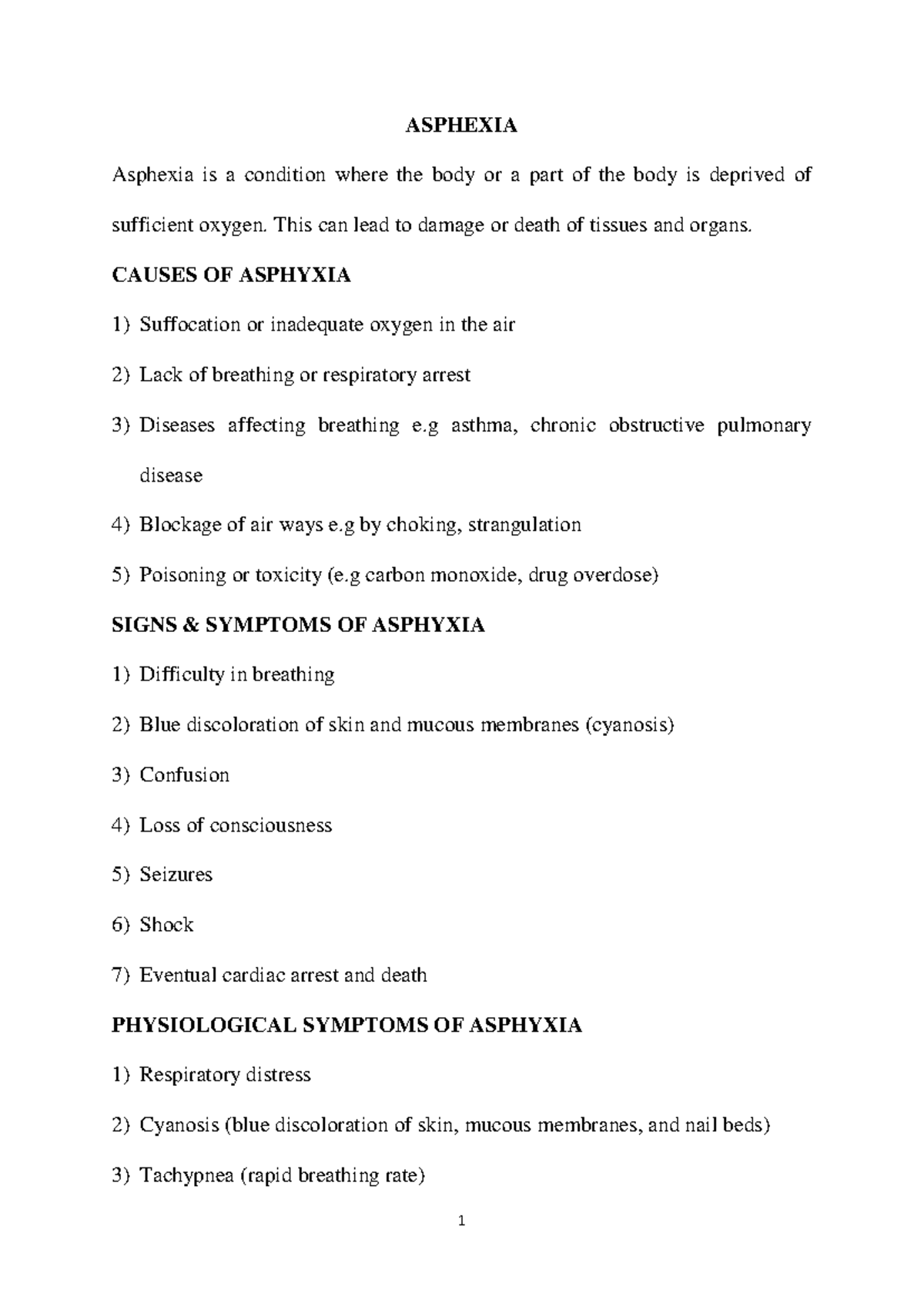 Note on Asphyxia and Types of Anxiety Disorders: A Comprehensive Guide ...
