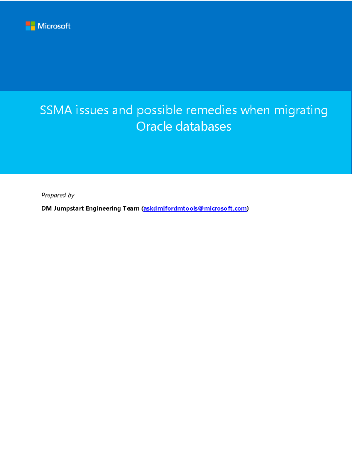 SSMA Migration Issues and Remedies for Oracle to SQL Server Transition - Studocu