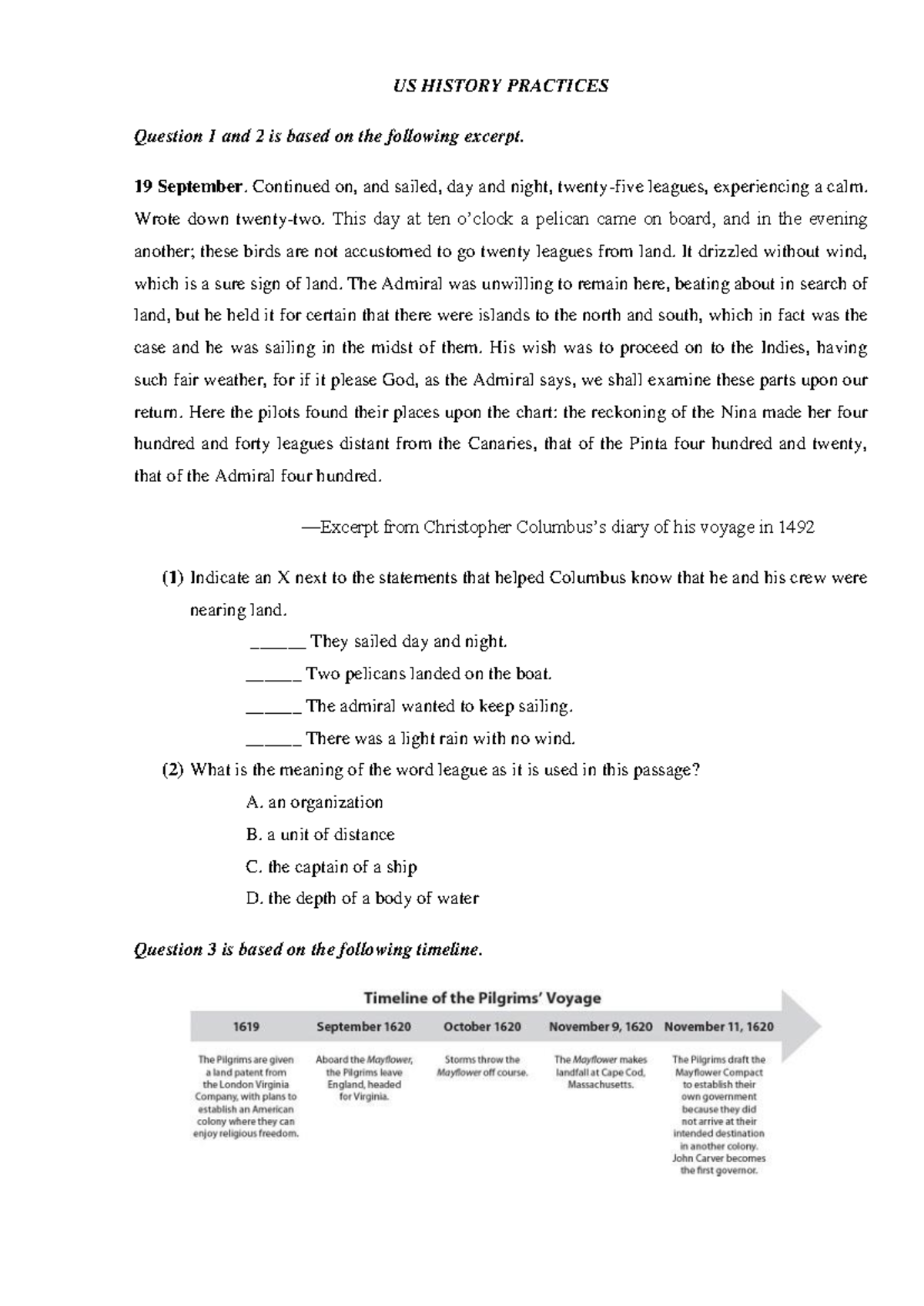US HISTORY PRACTICES: Key Questions and Excerpts Analysis - Studocu