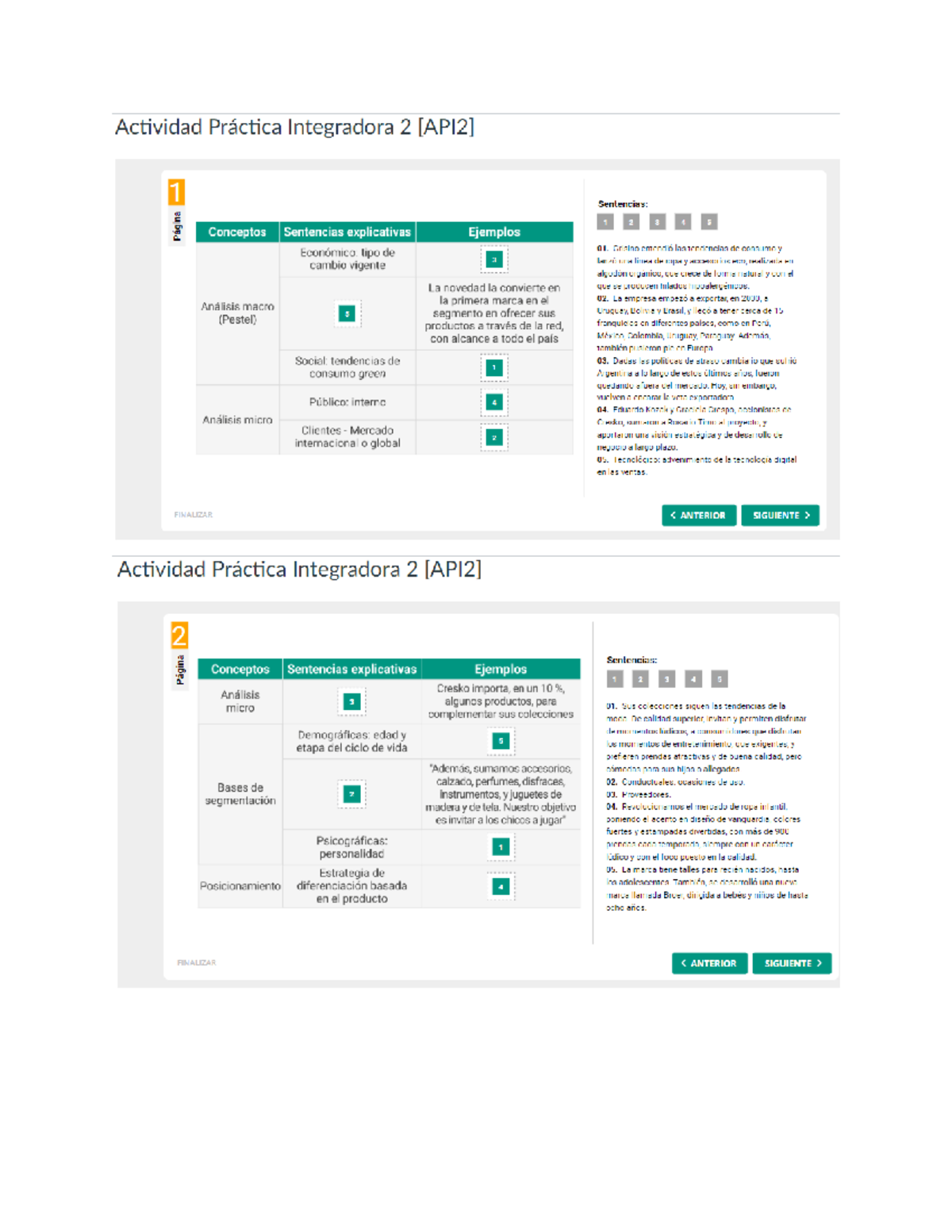 API 2 nota 10 - Actividad Práctica integradora módulo 2 Marketing 1 nota 10 - Siglo 21 - Studocu