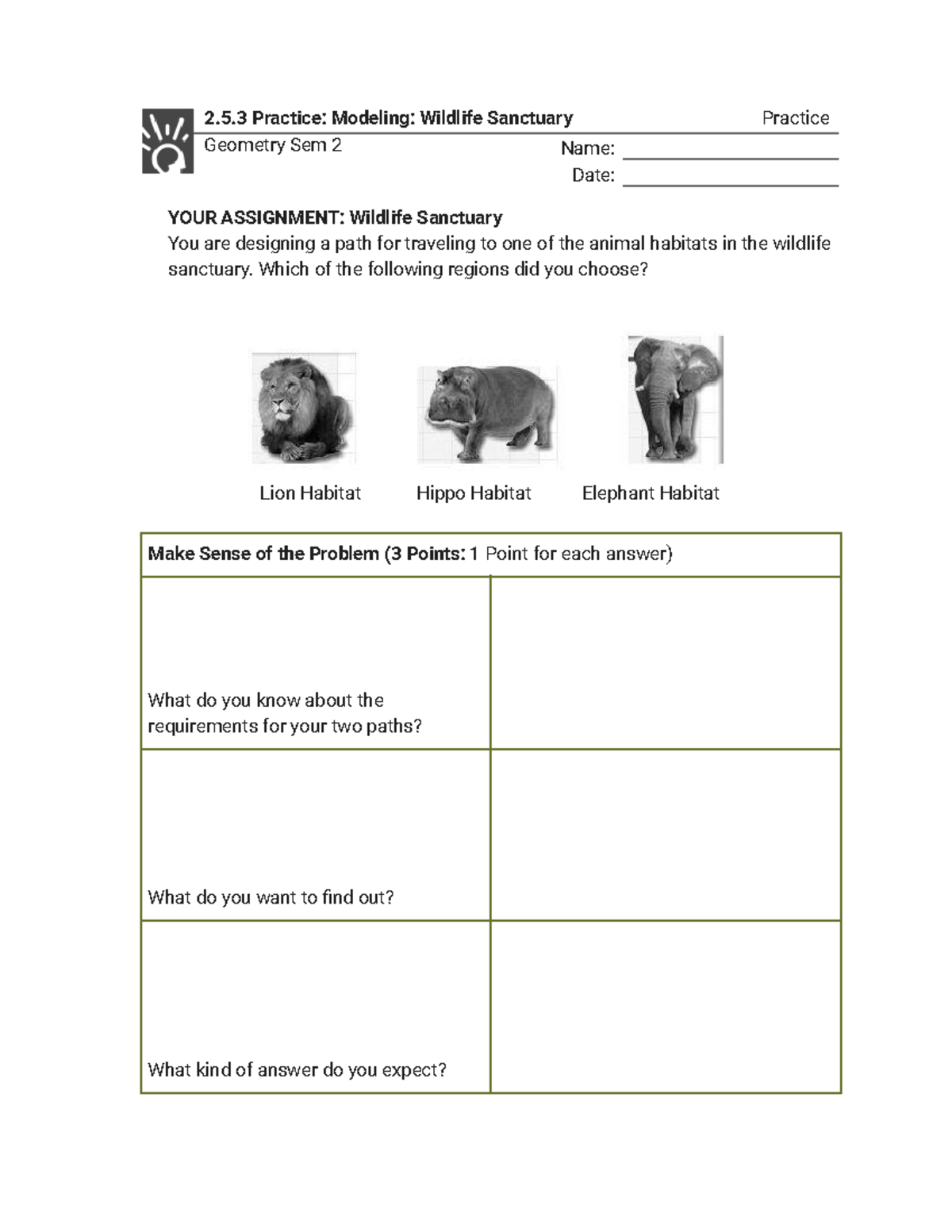 2.5.3 Practice - Modeling Paths in a Wildlife Sanctuary - Studocu