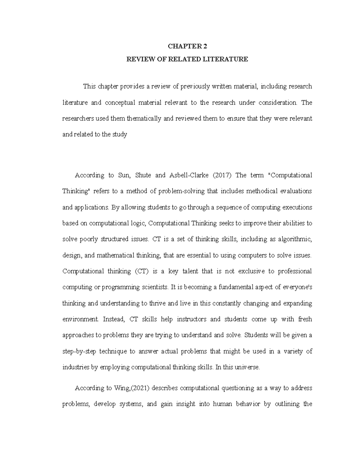 Chapter 2 - Research purpose - CHAPTER 2 REVIEW OF RELATED LITERATURE ...