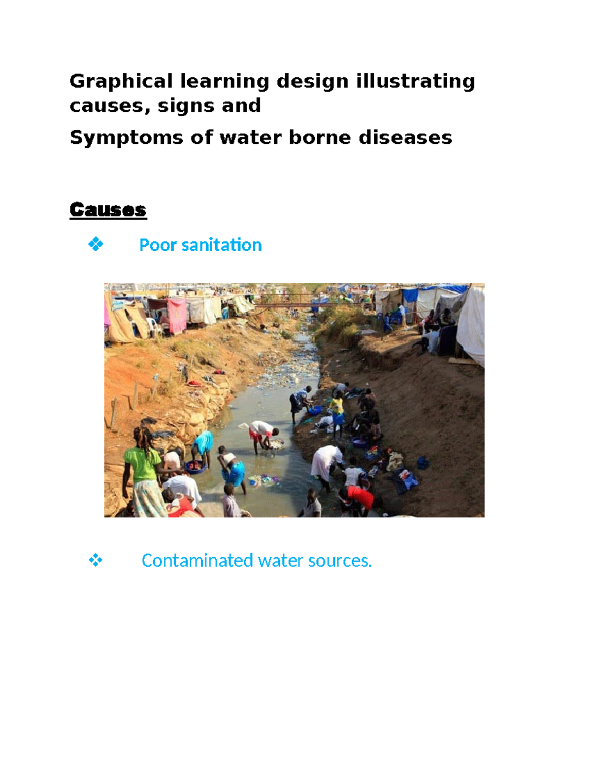 Graphical learning design illustrating causes - Diploma in primary ...