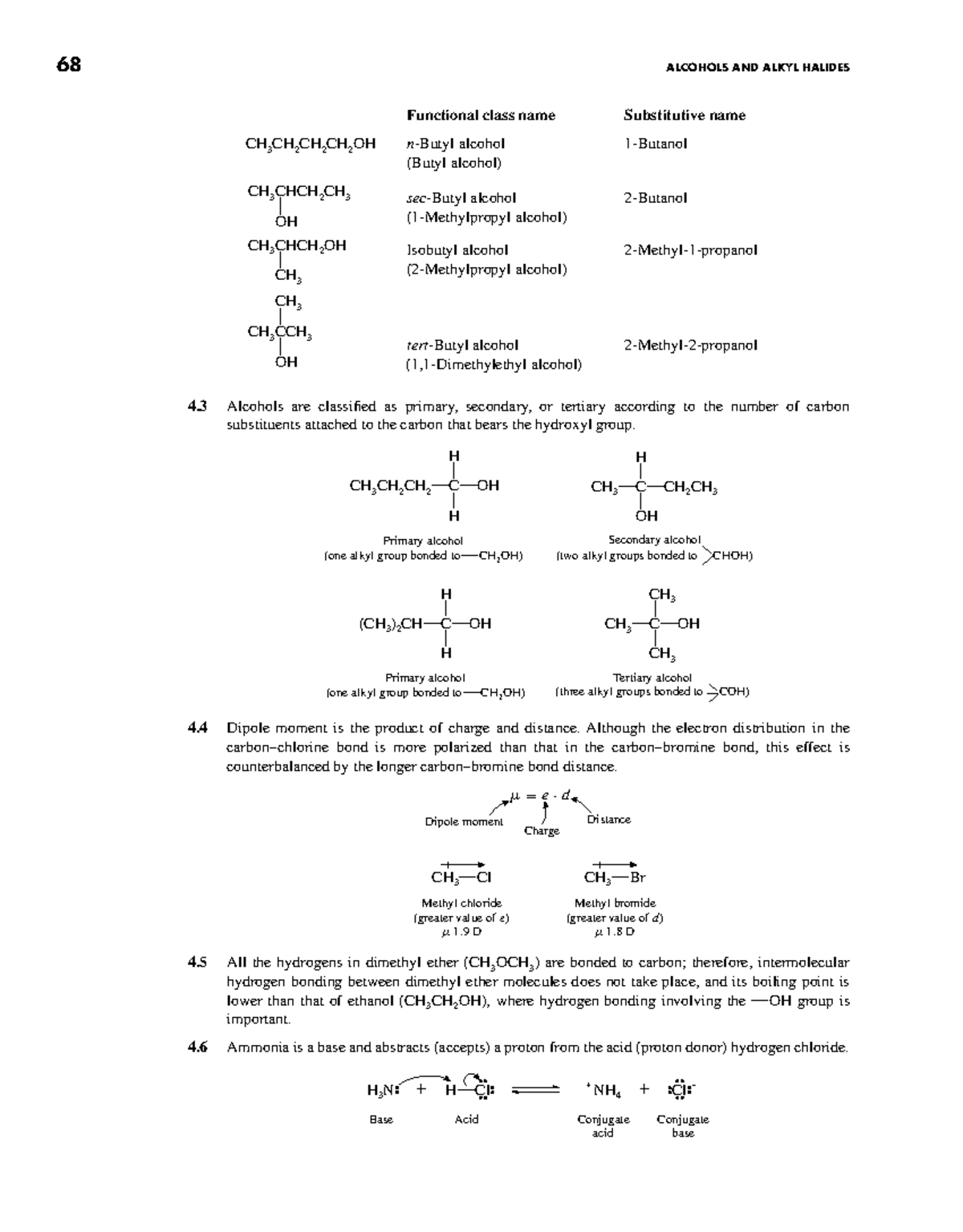 Organic Chemistry 4th Ed: Alcohols & Alkyl Halides Overview - Studocu