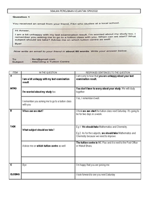 English SPM Paper 1 - SIJIL PELAJARAN MALAYSIA MULAI TAHUN 2021 BAHASA ...