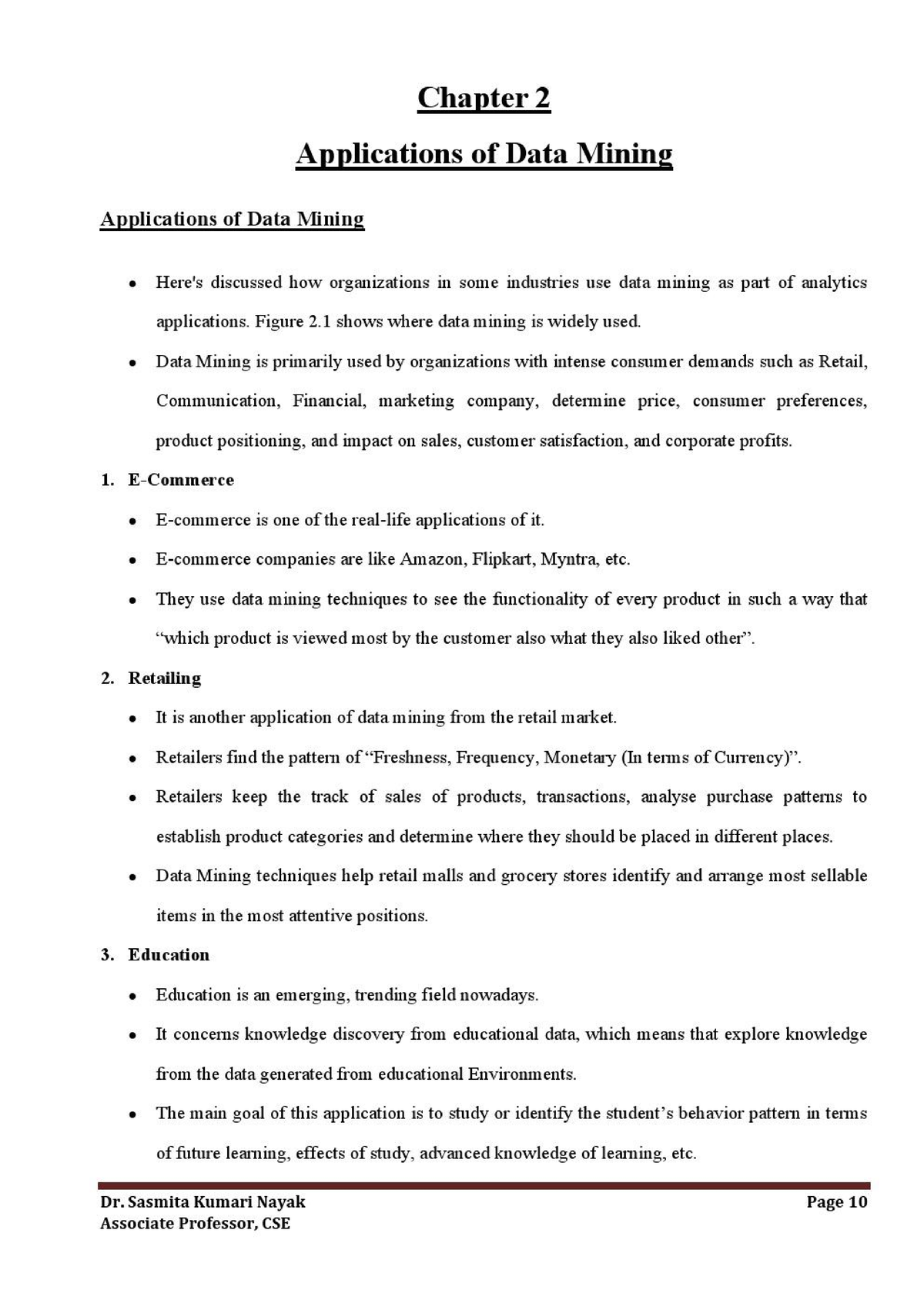 Module 1 - Chapter 2: Applications of Data Mining in Various Industries ...