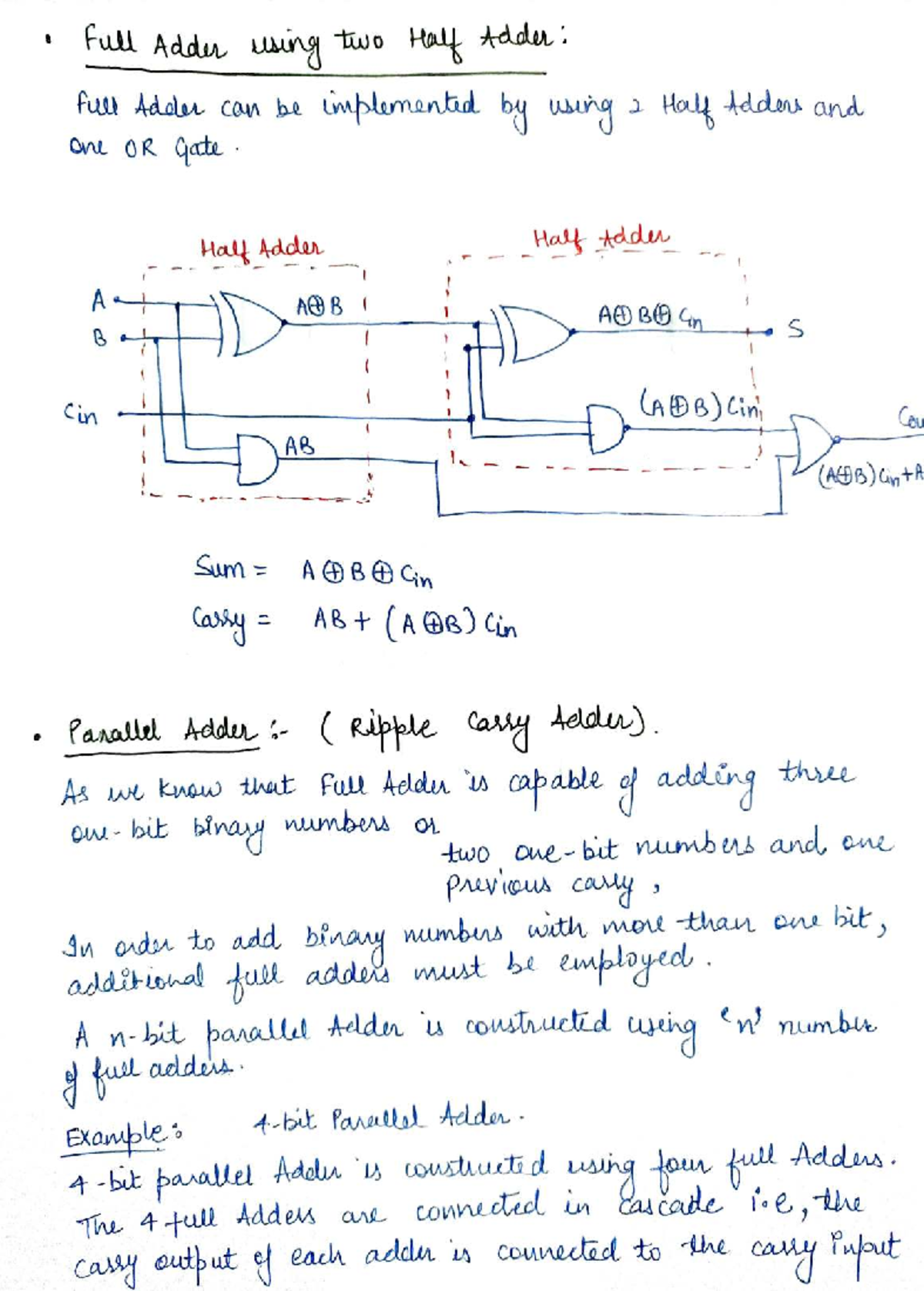 COA Unit 2: Carry Lookahead Adder Overview and Analysis - Studocu