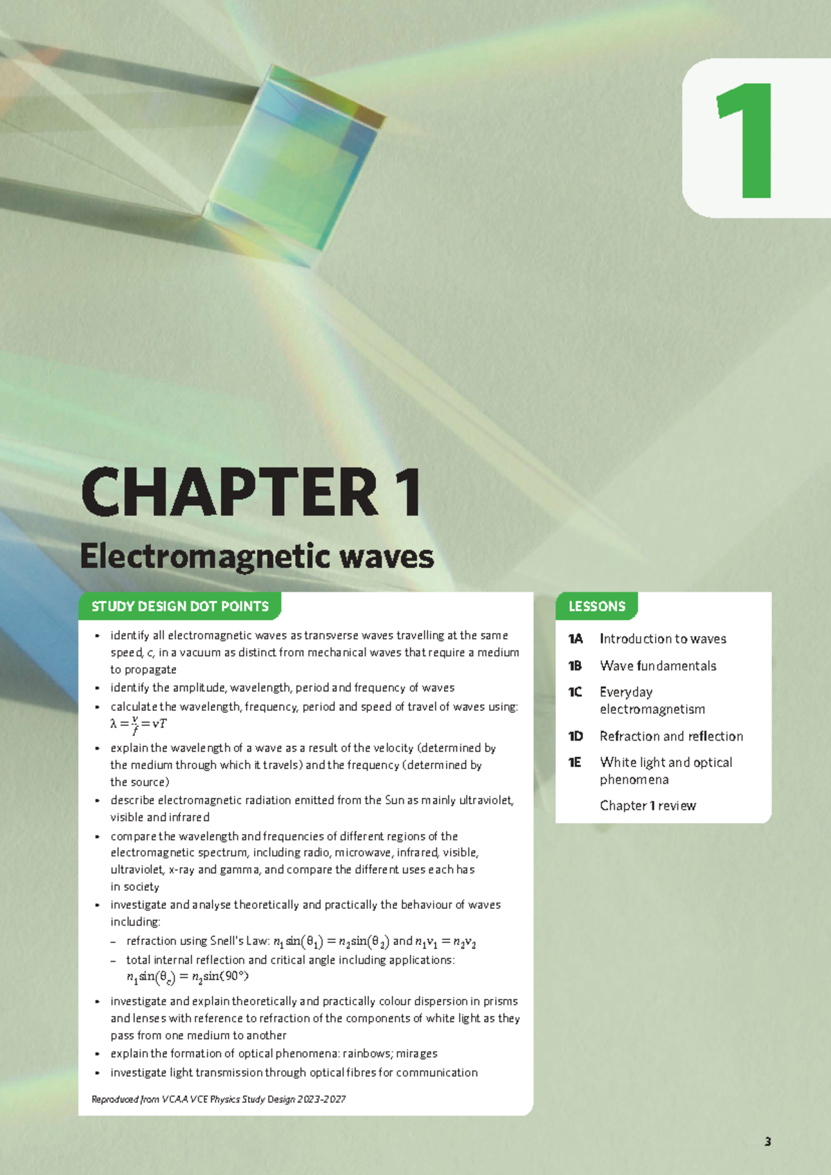 VCE Physics Units 12: Chapter 1 - Electromagnetic Waves Study Notes ...