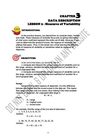 Worksheet 3 for Statistics and Probability - Two dice are rolled. Let X be the random variable ...