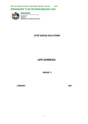 Grade 11 Life Sciences Revision Guide Term 2 2024 - Studocu