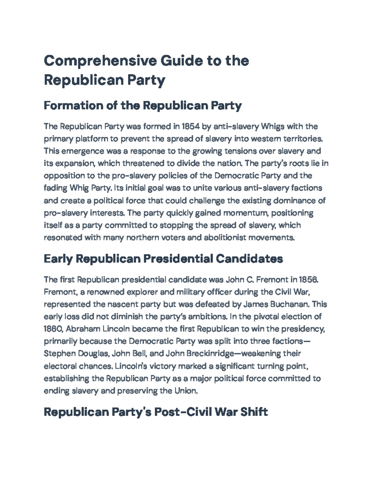 Comprehensive Overview of Republican Party Ideologies (POL 101) - Studocu