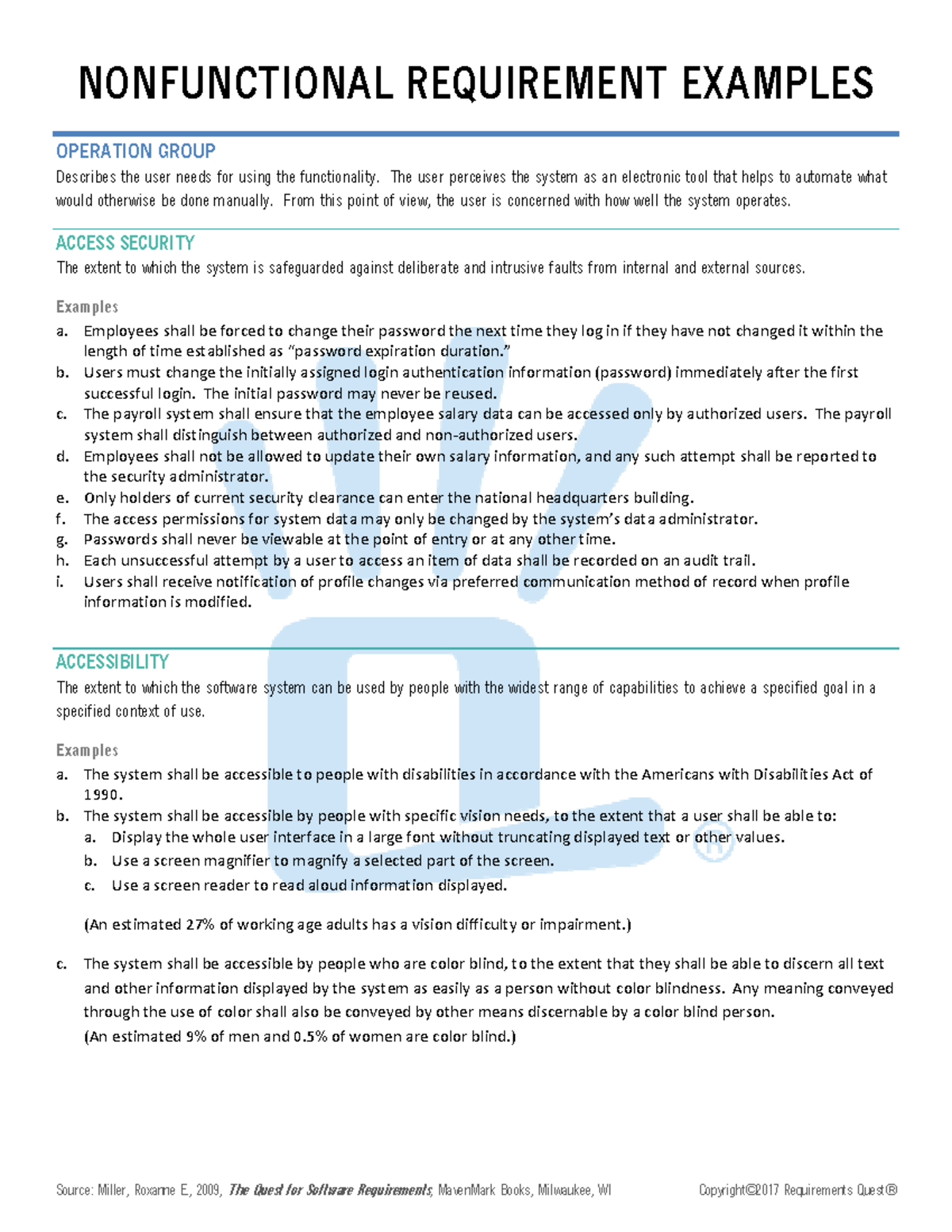 Non-Functional Requirements Examples - NONFUNCTIONAL REQUIREMENT ...